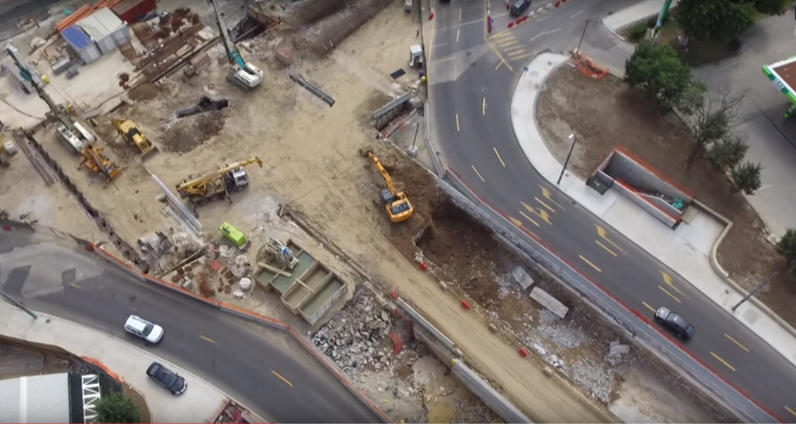 VIDEO: Iata cum arata lucrarile de Pasajul Piata Sudului in ziua in ...