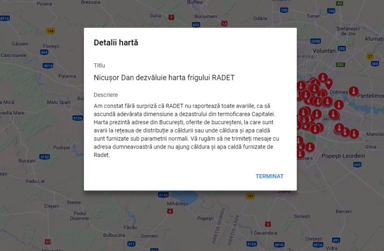 Nicusor Dan a lansat Harta interactiva a Frigului in Bucuresti... harta ...